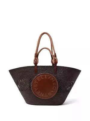 Stella McCartney Large Raffia Tote Bag - Brown