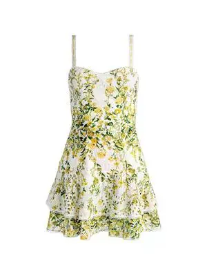 Alice + Olivia Meredith Floral-pattern Mini Dress - White
