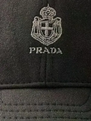 Prada Gabardine Baseball Cap With Embroidered Logo