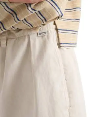 Prada Garment Dyed Gabardine Bermuda Shorts - Natural