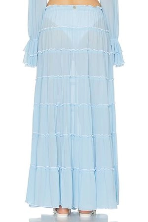 BANANHOT Elma Maxi Skirt - Pacific Blue