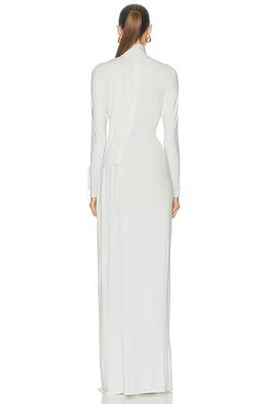 COURREGES Twisted Crepe Jersey Maxi Dress