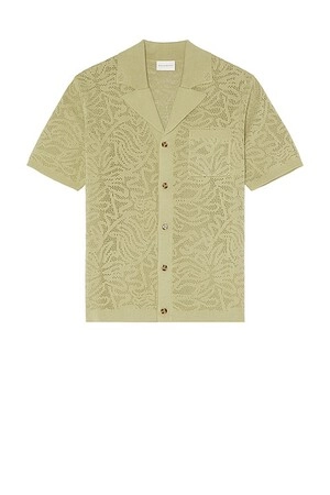 Drole De Monsieur Chemise Maille Dentelle - Kaki