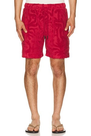 Oas Porto Terrycloth Shorts - Red