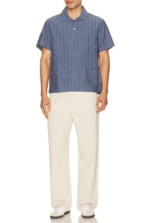 Onia Cotton Linen Pop Over Shirt