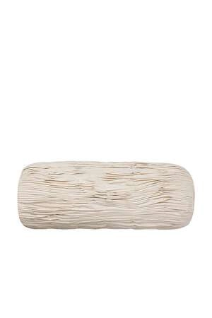 FERM LIVING Falda Smocked Bolster Cushion - Undyed