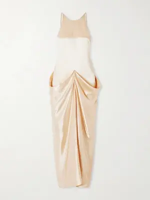 Khaite Maxi Dress With Open Back And Draped Detailing - Pink