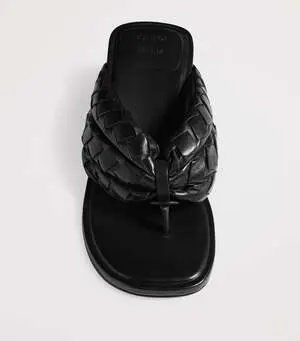 Bottega Veneta Leather Salsa Kitten Heel Sandals