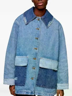 GANNI Raw-cut Denim Jacket