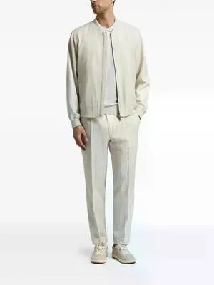 Peserico Pinstriped Zip-up Sweater