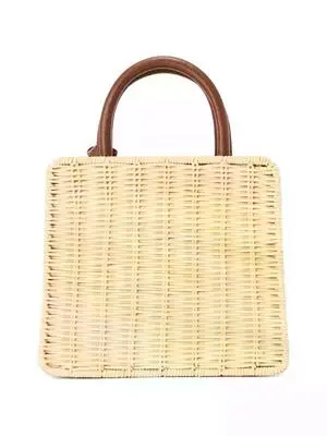 MC2 SAINT BARTH Woven Logo Plaque Mini Tote Bag