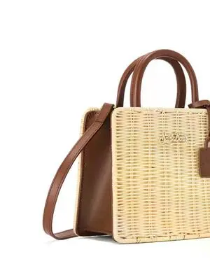 MC2 SAINT BARTH Woven Logo Plaque Mini Tote Bag