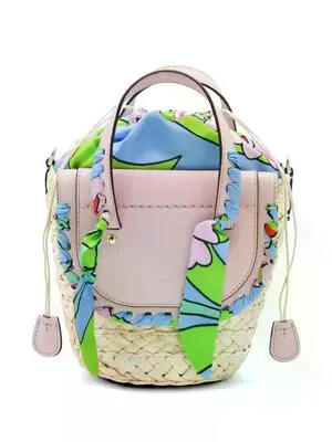 CUBA LAB Habanera Raffia-woven Shoulder Bag - Neutrals