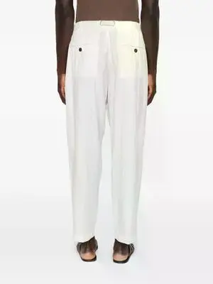 WHITE SAND Belted Trousers