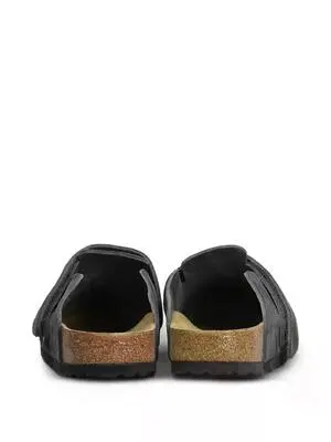 BIRKENSTOCK Suede Touch-strap Slippers - Grey
