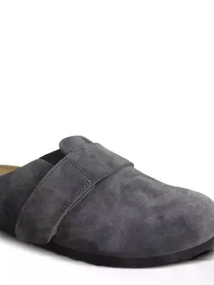 BIRKENSTOCK Suede Touch-strap Slippers - Grey