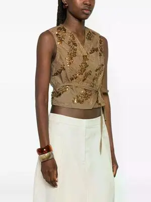 Brunello Cucinelli Sequin-embellished Waistcoat