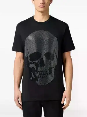 Philipp Plein Round Neck Skull Stones T-shirt - Black