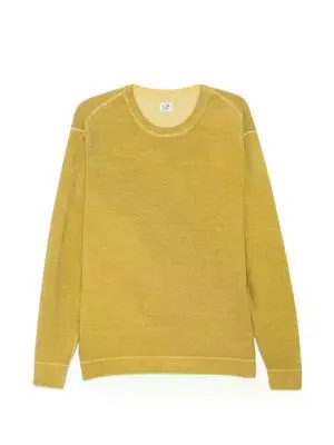 C.P. COMPANY Cotton Dyed Long Sleeve Sweater - Green