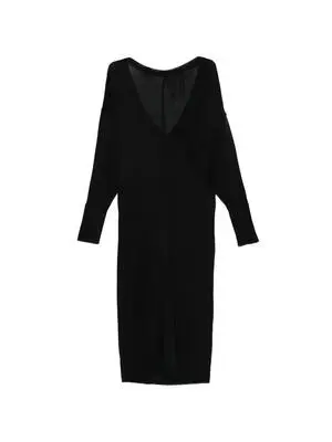 Alaïa V-neck Long Sleeve Dress