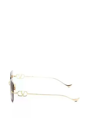 Valentino Garavani Rimless Metal Cat Eye Sunglasses