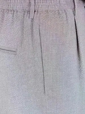 Tagliatore Seersucker Drawstring Trousers - Grey