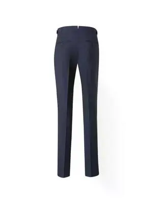Scabal Pleated Side-adjuster Trousers - Blue