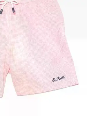 MC2 SAINT BARTH Gingham Swim Shorts Pink