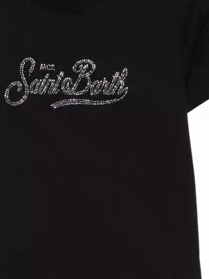 MC2 SAINT BARTH Emilie Rhinestone Logo T-shirt