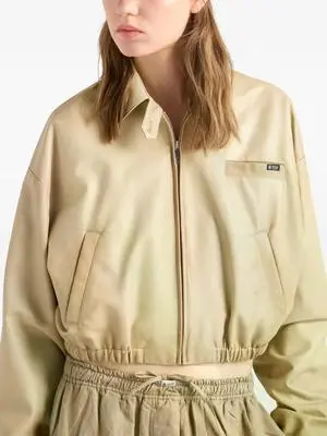 Prada Cropped Nappa Leather Jacket