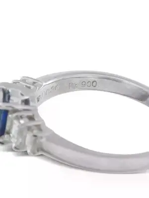 LB EXCLUSIVE Sapphire And Diamond Ring In Platinum