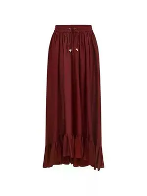 Zimmermann ZIMMERMANN Aster Ruffled Maxi Skirt Red