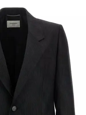 Saint Laurent Pinstripe Wool Blazer