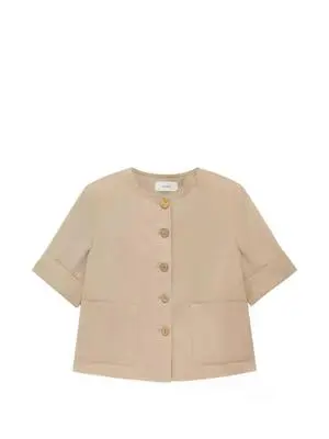 Malìparmi Cropped Short-sleeve Jacket - Neutrals