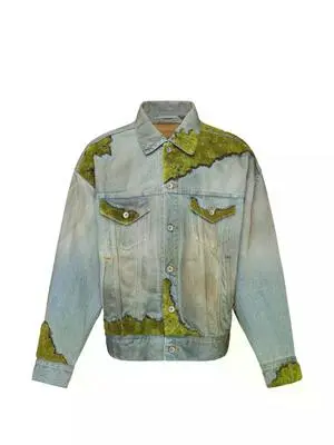DOUBLET Moss-effect Patchwork Denim Jacket