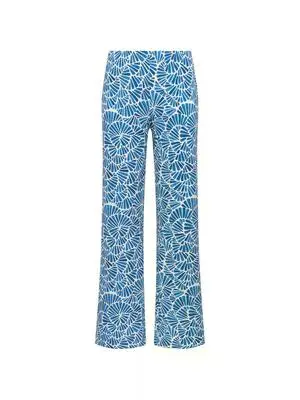 Malìparmi Graphic Print Jersey Trousers - Blue