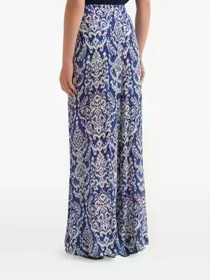 Malìparmi Dreamscape Ikat Palazzo Pants - Blue