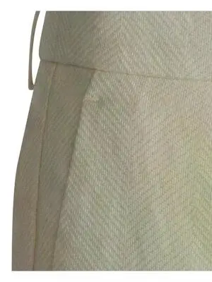 Marco Pescarolo Herringbone Pattern Pleated Trousers