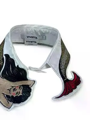 Vivetta Embroidered Mermaid Motif Collar