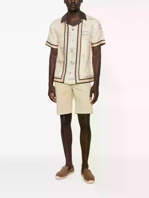 Jacob Cohen Shorts With Logo Patch - Neutrals