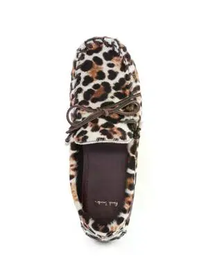 Paul Smith Leopard Print Faux Pony Hair Loafers