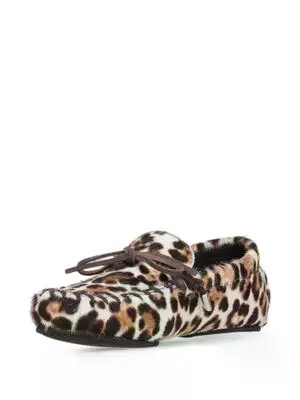Paul Smith Leopard Print Faux Pony Hair Loafers