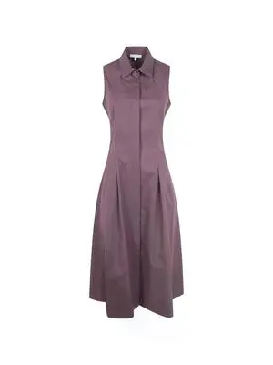 Antonelli Firenze Sleeveless Belted Midi Dress - Brown
