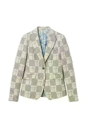 ABSEITS Graphic Check Blazer - Neutrals