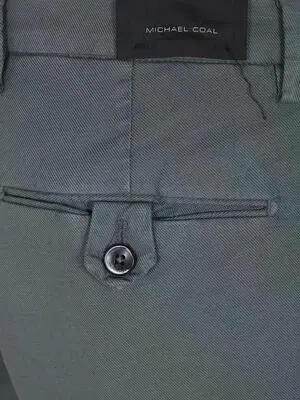 MICHAEL COAL Harry Pleated Linen Shorts - Grey