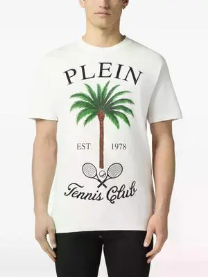 Philipp Plein Logo-lettering T-shirt - Neutrals