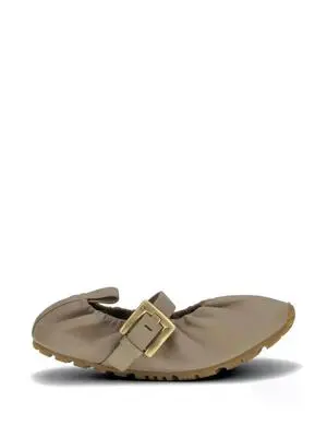 Balmain Buckle-strap Ballet Flats - Neutrals