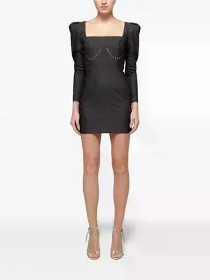CATALINA Diamond Rhinestone-embellished Mini Dress - Black