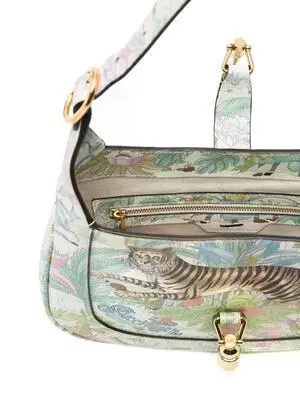 Gucci Jackie 1961 Shoulder Bag With Tiger Print - Neutrals
