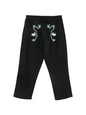 BAZISZT Baziiszt Embroidered Drawstring Shorts - Black